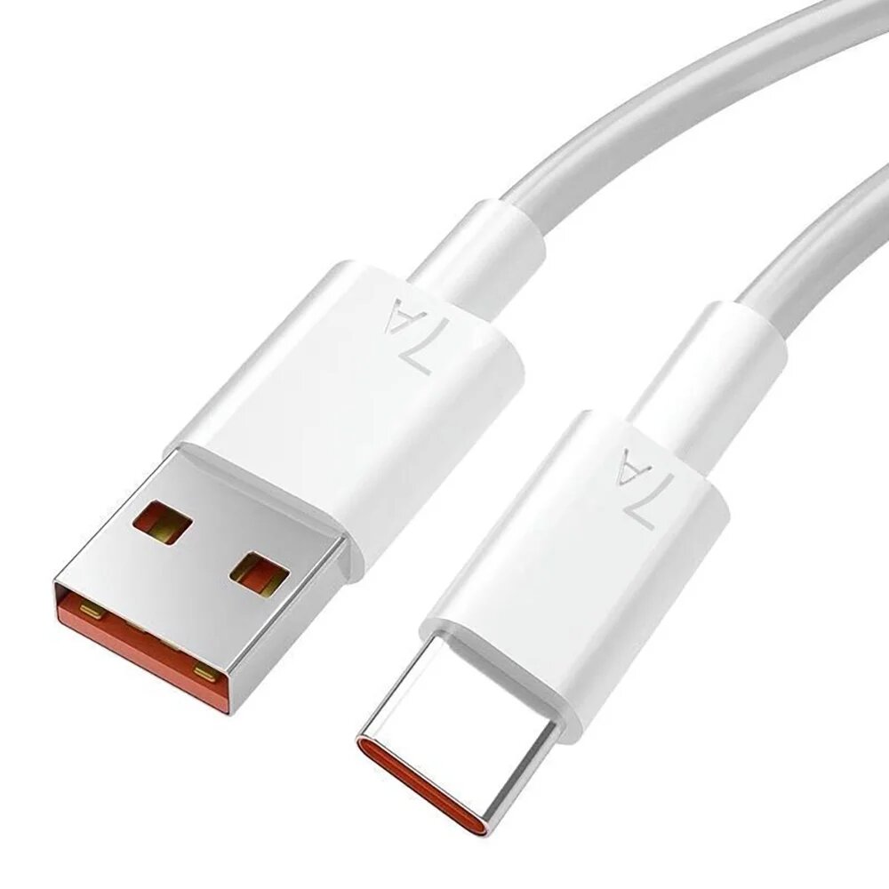 Кабель USB Type-C 2 м, 7A, 100W, для Xiaomi, Huawei, Samsung