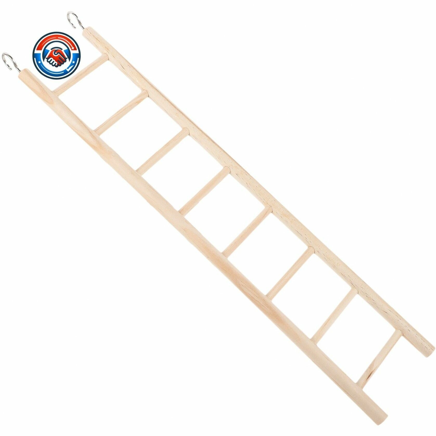 Деревянная лестница для попугаев и грызунов, клеточный мостик для лазания, безопасная жевательная игрушка, хаки, 37 см, универсальный аксессуар для птиц, мышей и крыс