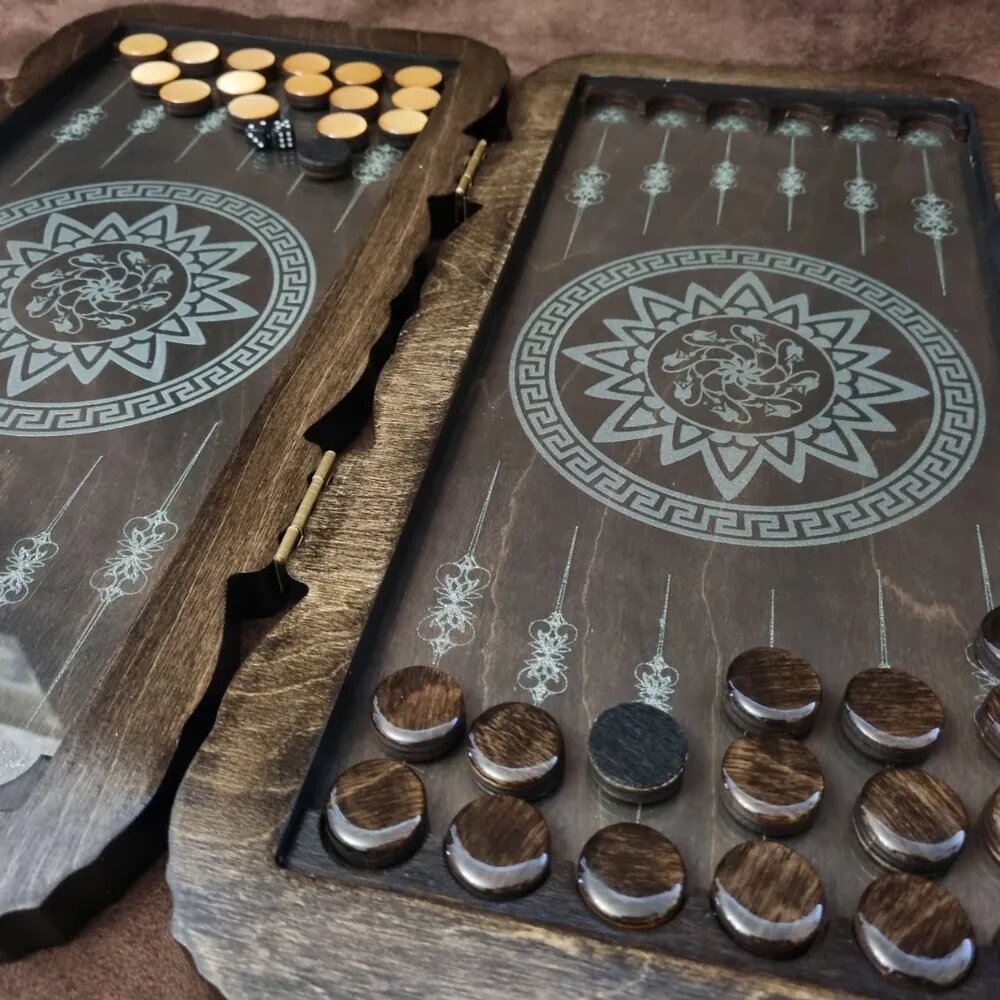 Нарды игровое поле под стеклом 60х30