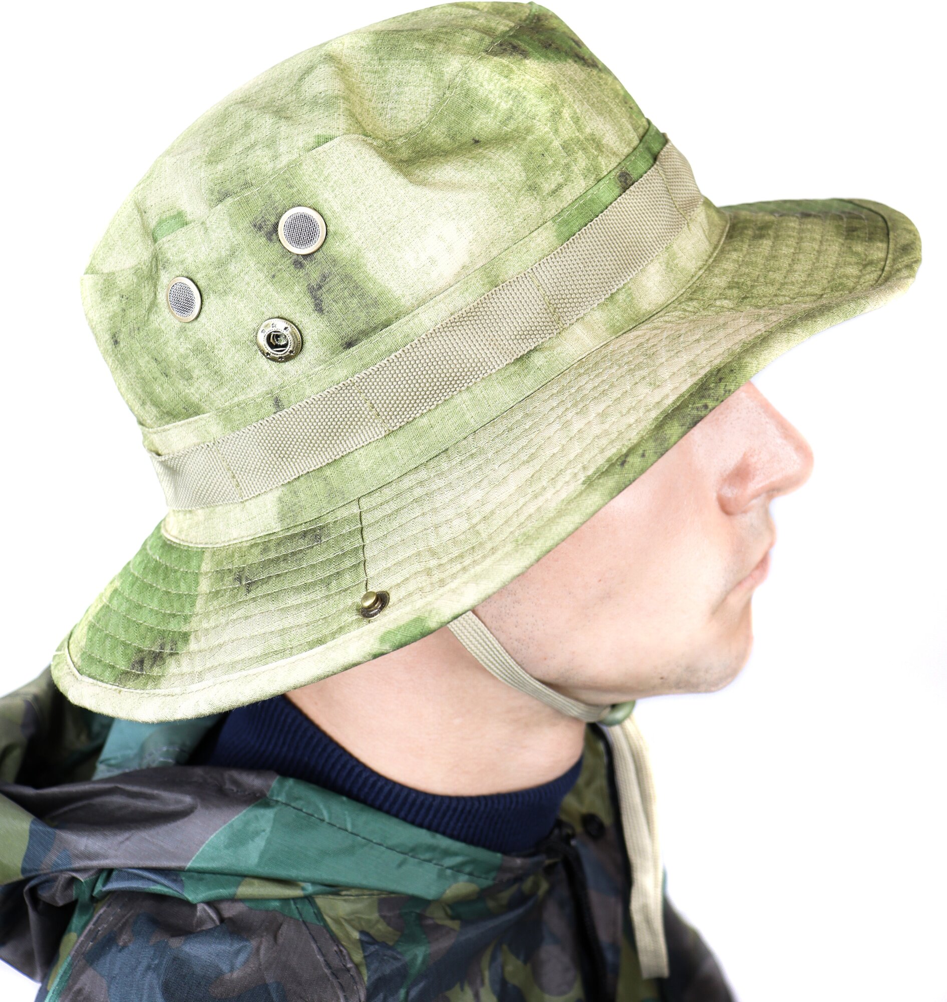 Панама, туристическая, для рыбалки и охоты, мох, универсальный размер