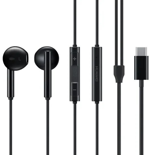 Huawei CM33 проводные наушники с шумоподавлением Черный, black