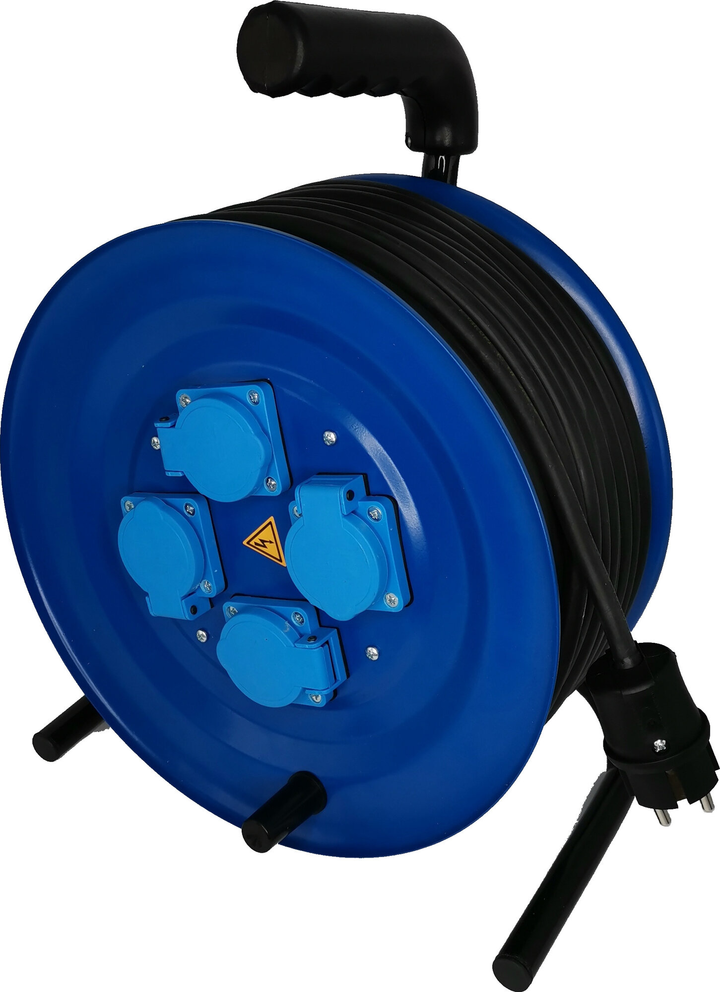 Удлинитель на металлической катушке P3 60м КГ 3х1,5 3,5кВт 4х(2P+PE 220В 16А IP44)