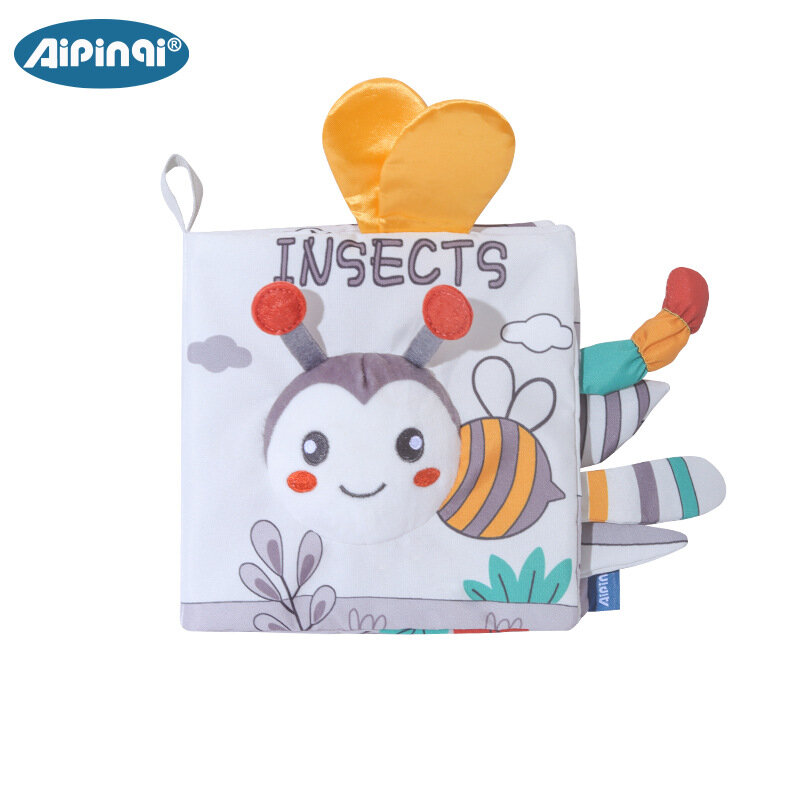 Книга Aipinqi в новом скандинавском стиле, 3D игрушка для младенцев, устойчивая к разрывам, книга для раннего развития и познания