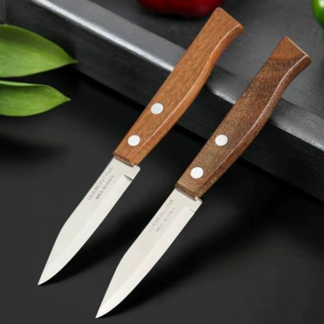 Нож кухонный для овощей, лезвие 7.5 см, 2 шт