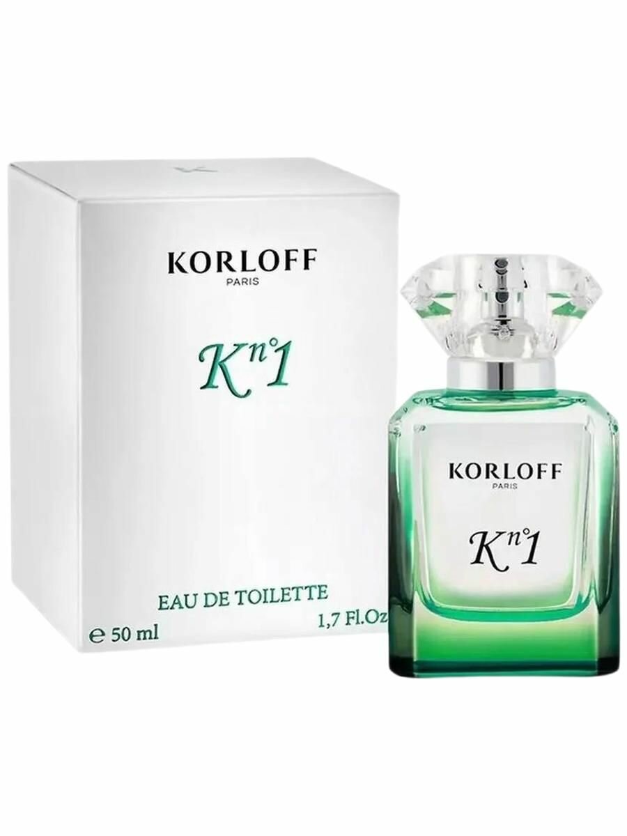 Туалетная вода Korloff "Kn 1", женская, цветочно-зеленая, 50мл