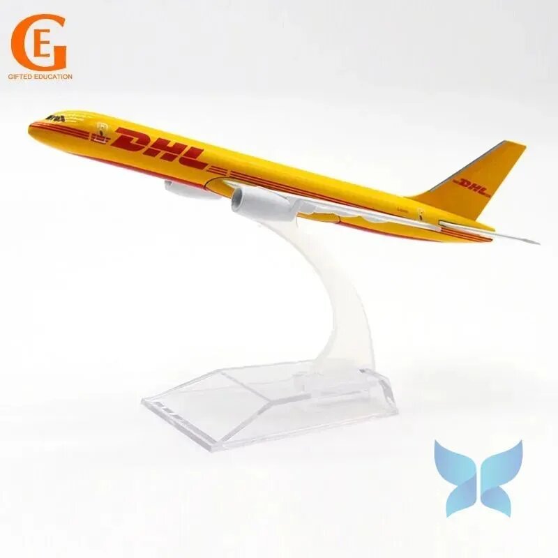 DHL Боинг 757 Металлическая Модель Самолета, Boeing B757 Грузовой Самолет