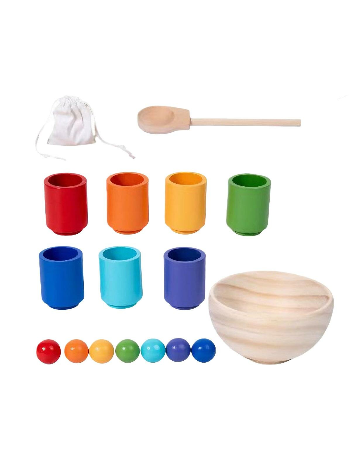 Цветные сортировочные стаканчики, развивающая игрушка для малышей, игра в распознавание цветов