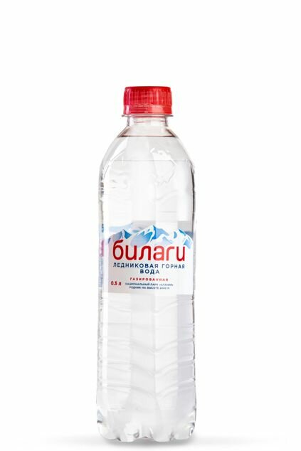 Вода питьевая "Билаги", среднегазированная, слабоминерализованная, 0,5л, 12шт