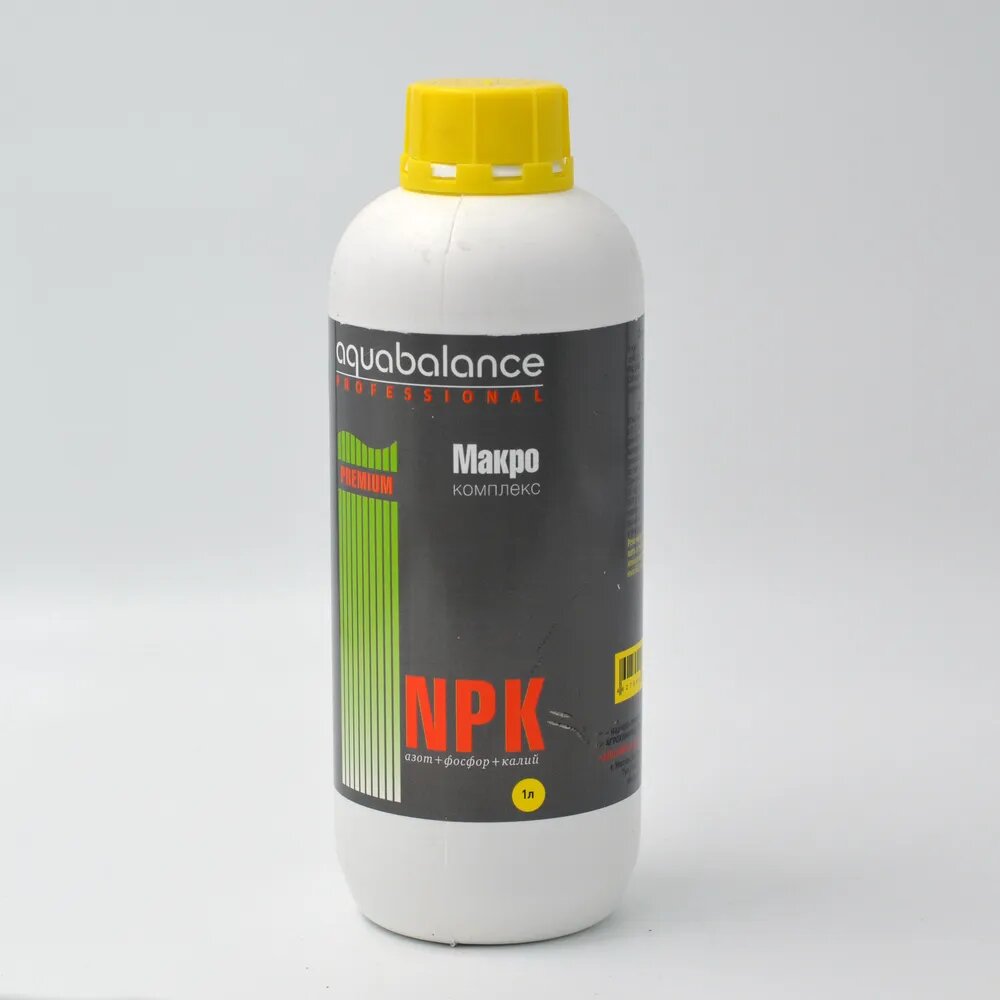 Aquabalance Premium "Макро-комплекс NPK" 1л - удобрение для аквариумных растений (азот, фосфор, калий)