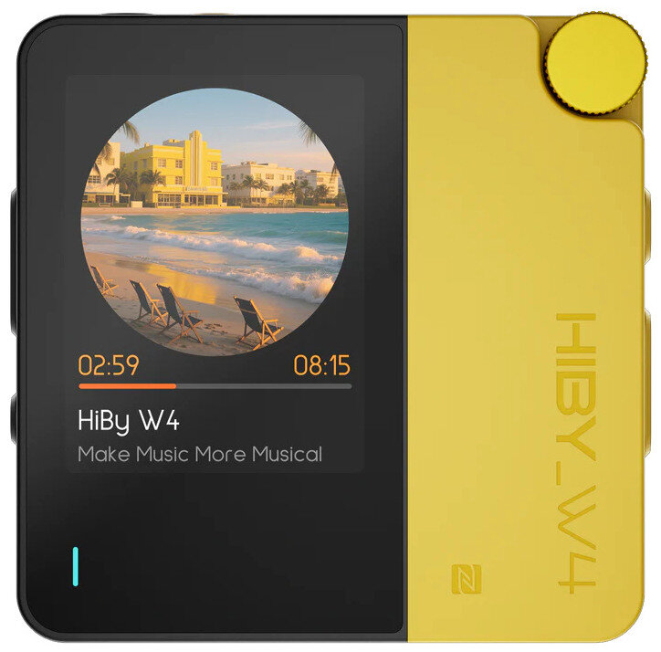 Hiby W4, желтый, портативный усилитель для наушников и ЦАП