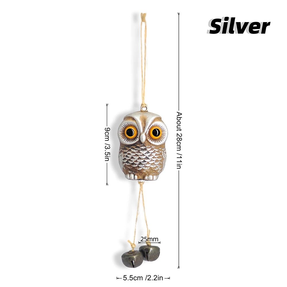 Садовая сова, подвеска Silver, 28 см