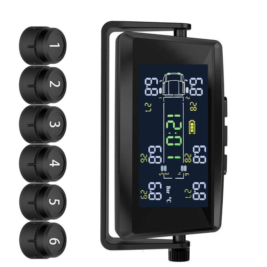 Беспроводной солнечный TPMS для 6 колёс