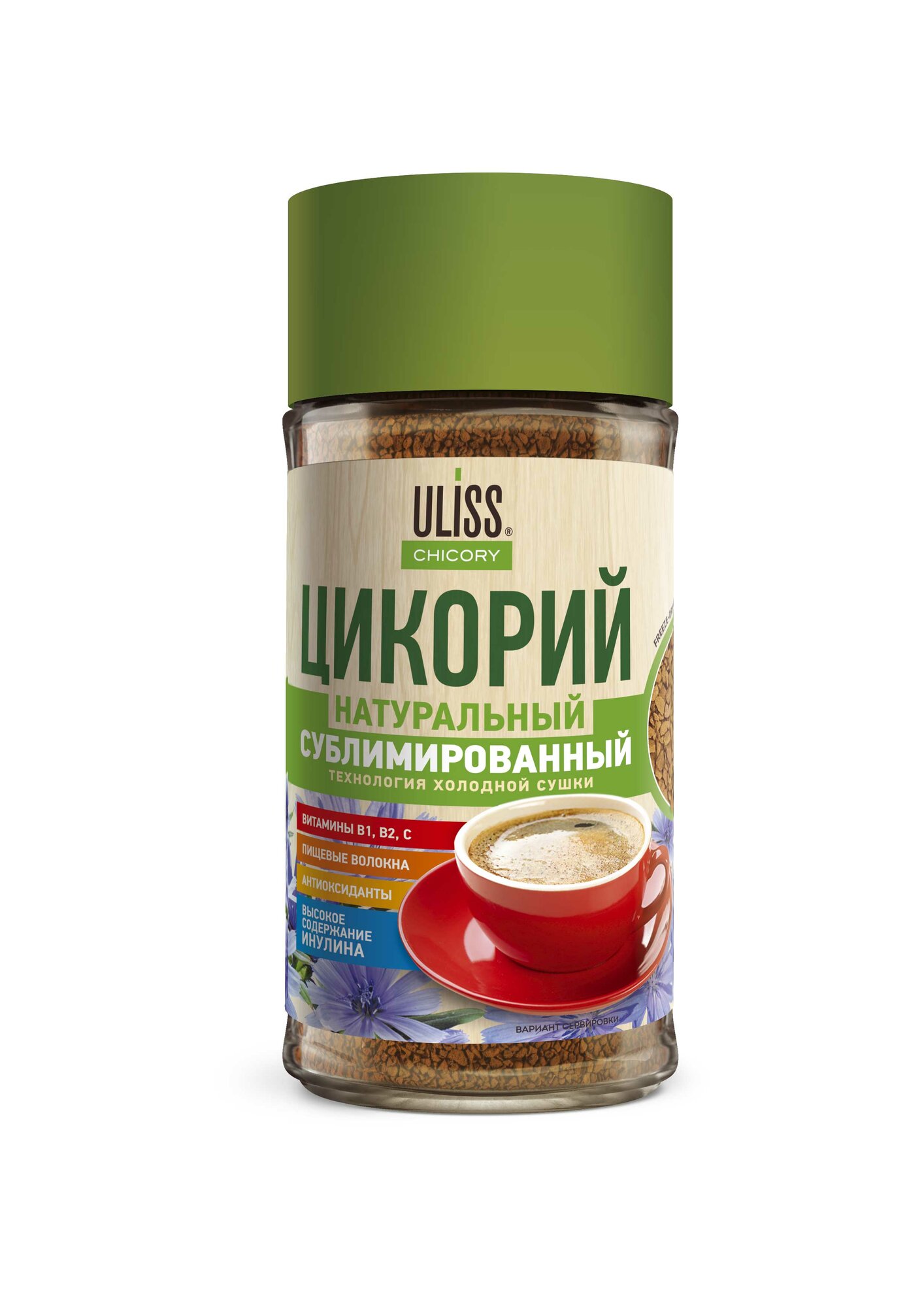 Цикорий ULISS Chicory сублимированный, классический, банка, 85 г