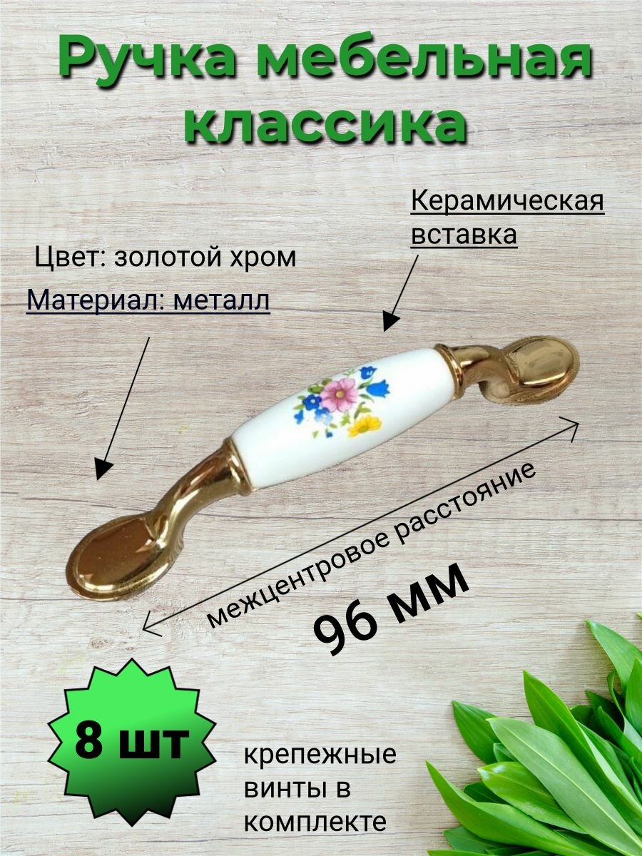 Ручка мебельная классика скоба 96 мм