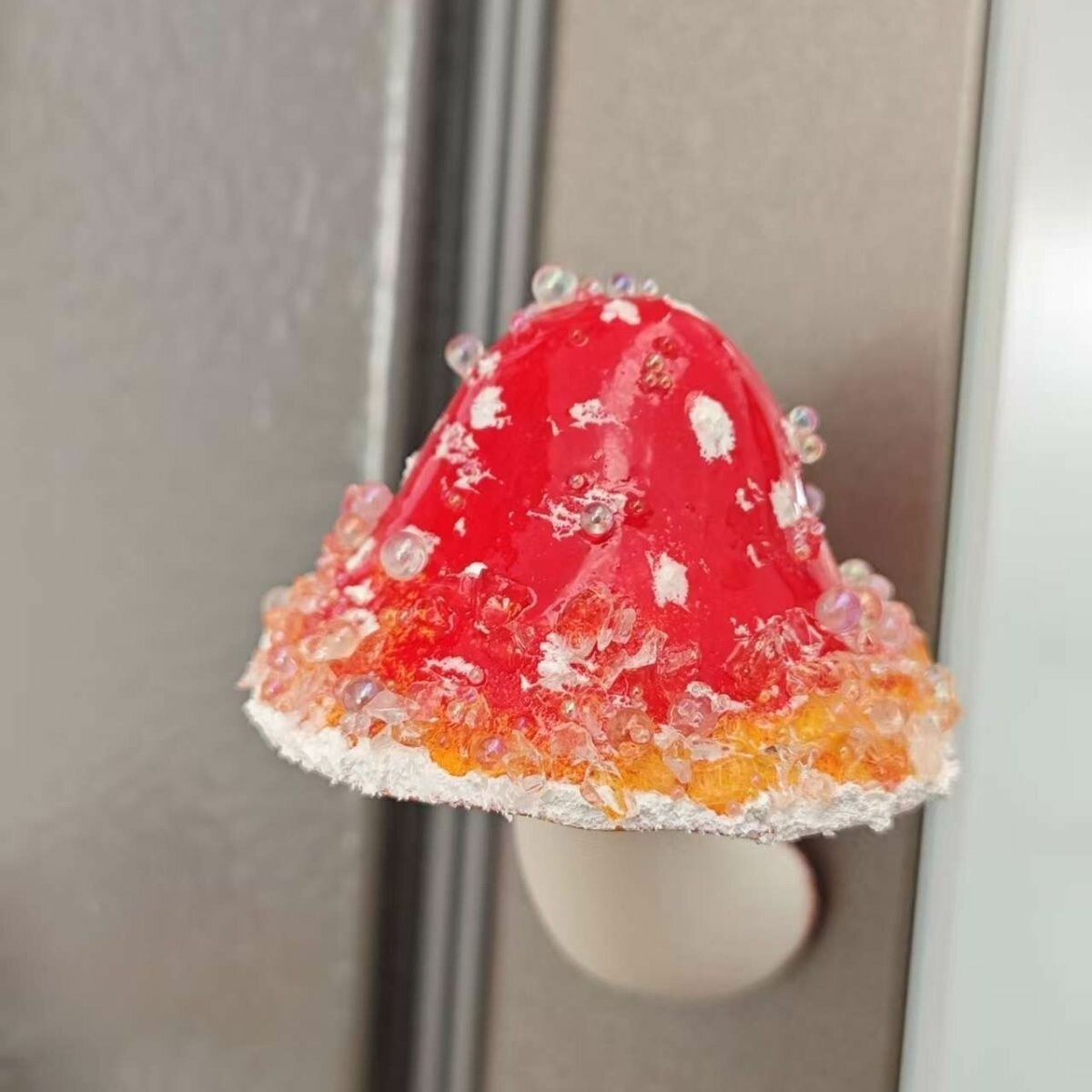 3D магнит на холодильник из смолы в виде гриба, художественный держатель для ручек, наклейка для декора комнаты, полностью ручная работа