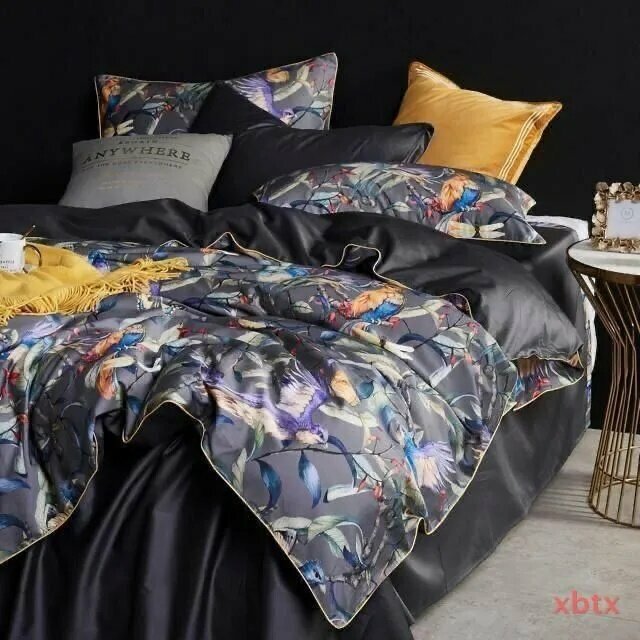 Комплект постельного белья, Мако-сатин, Двуспальный, наволочки 50x70