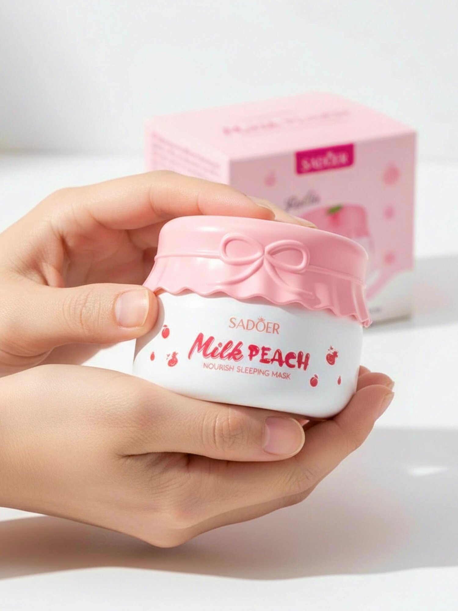 Маска ночная для лица SADOER, молочный экстракт и аромат персика, 120 мл