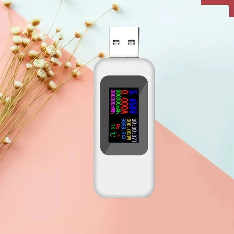 Power Pen тестер детектор вольтметр амперметр USB напряжение ток мультиметр белый 5, 66X2, 47X1, 12 см