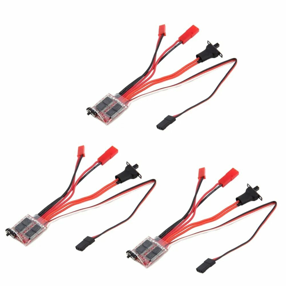 3X RC ESC 30A 4-8V Щеточный мотор-регулятор скорости 1/16 1/18 для автомобиля, корабля, танка, мини-4WD