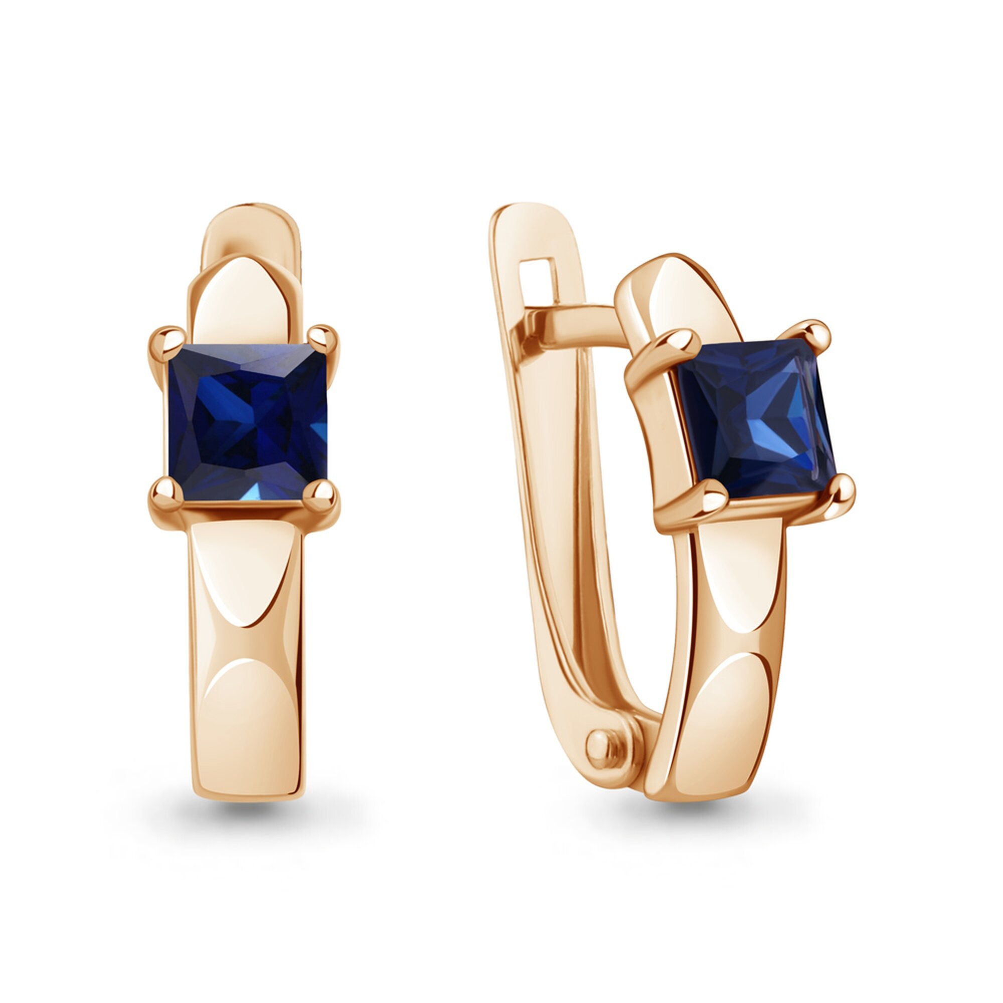 Серьги, серебро, 925 проба, золочение