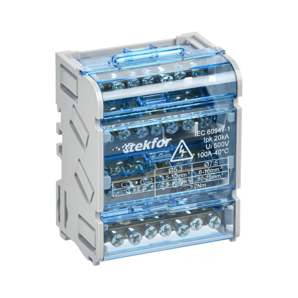 Шины на DIN-рейку (кросс-модуль) IEK TEKFOR ШНК 4x7 3L+PEN TF-DN10-4-07-100