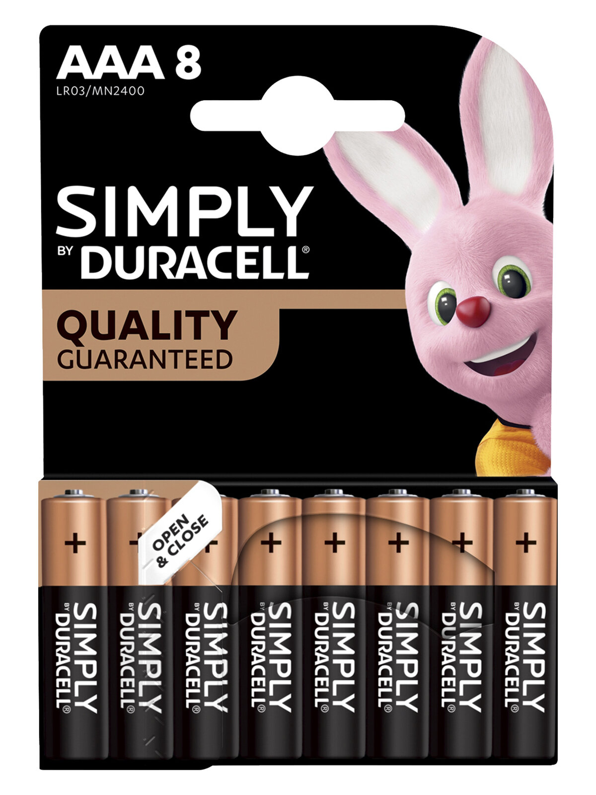 Батарейки мизинчиковые Duracell Simply LR03 ААА блистер 8 шт