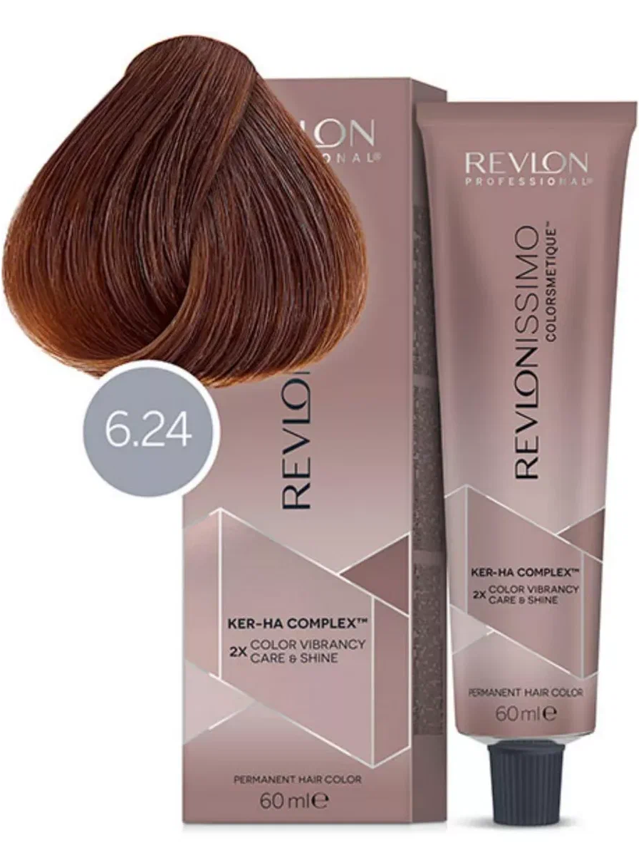 Краска для волос Revlon Professional Revlonissimo Care & Shine Перманентная, 6.24