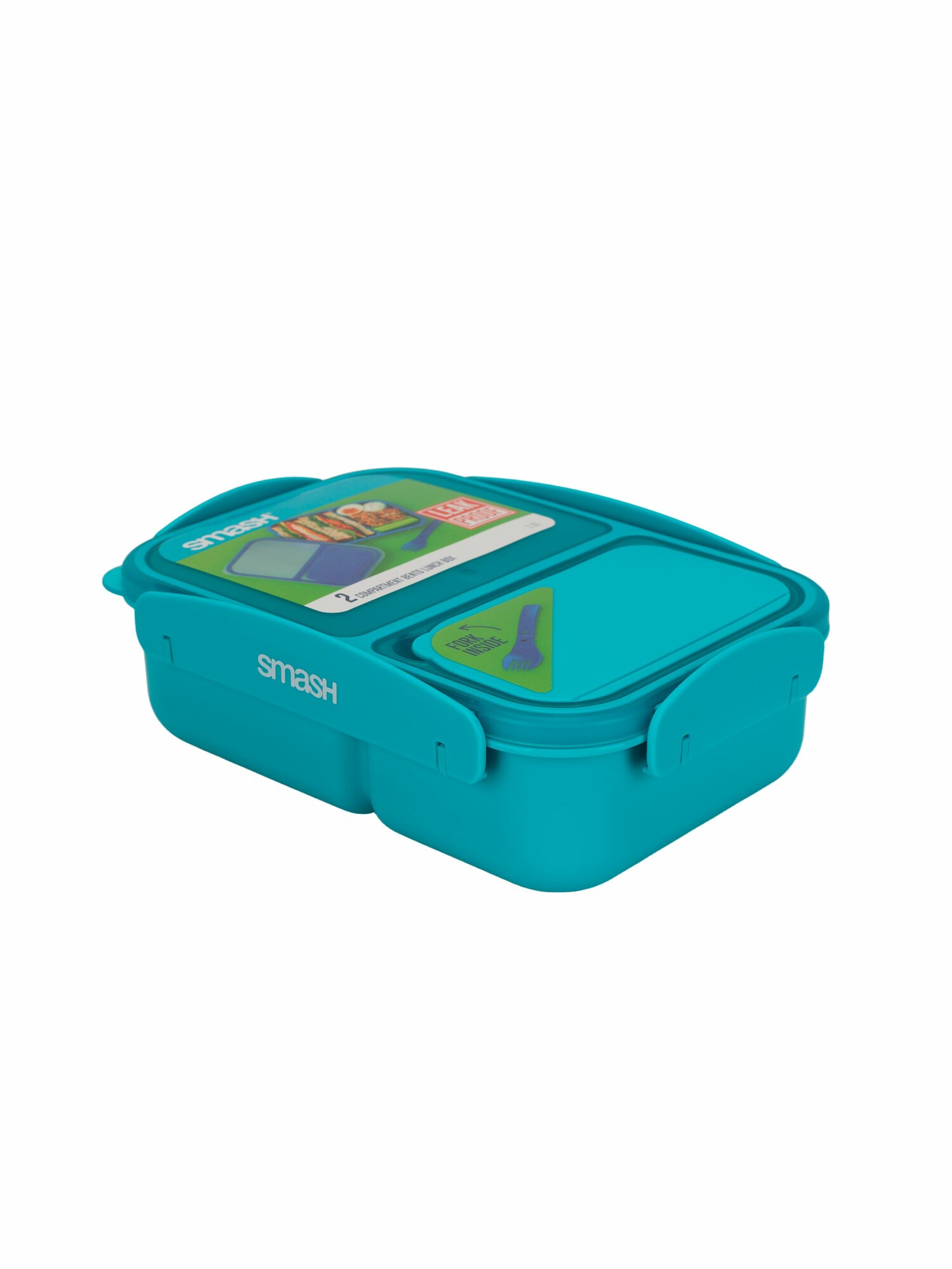 Ланч-бокс Smash "Bento" 1,6л двухсекционный бирюзовый 35063