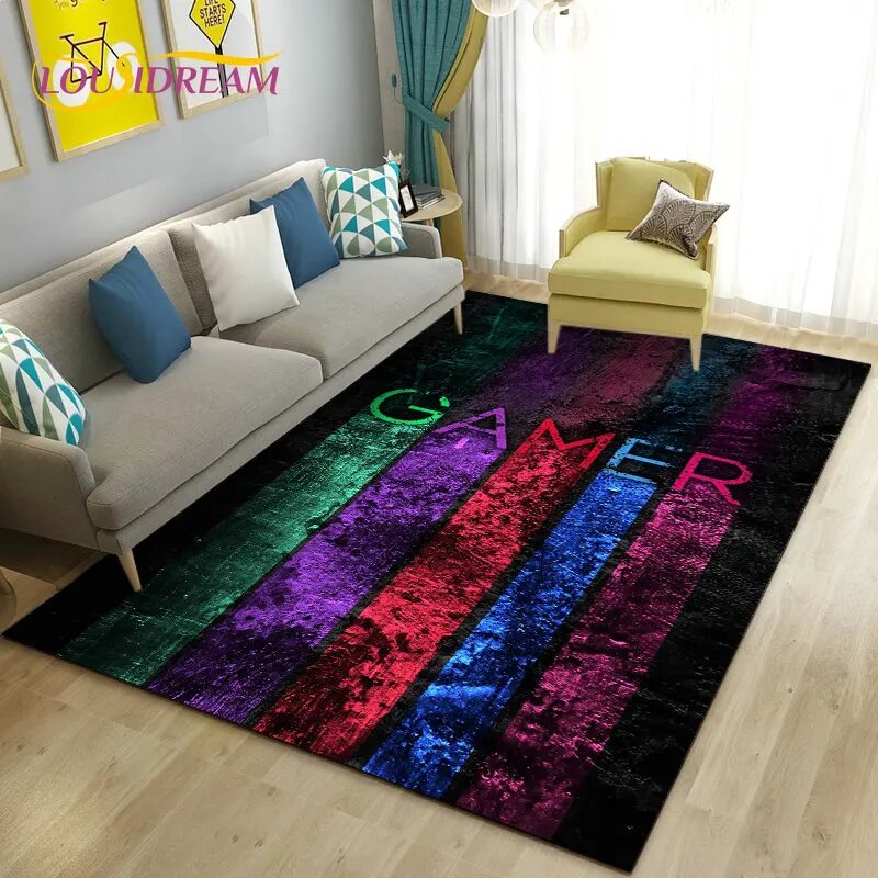 Черный коврик для игровой комнаты LOUSIDREAM 230x160cm, цвет 7