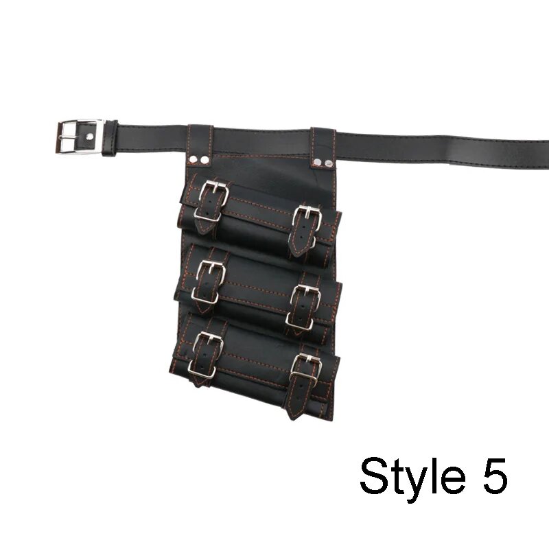 Черный кожаный пояс для меча Катана, Style 5