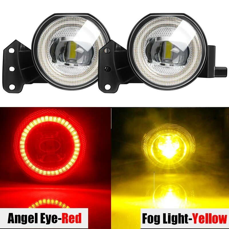 2 X противотуманные фары Angel Eye DRL для BMW E46 E60 E63 E90 525i 530i 545i 550i Yellow and Red