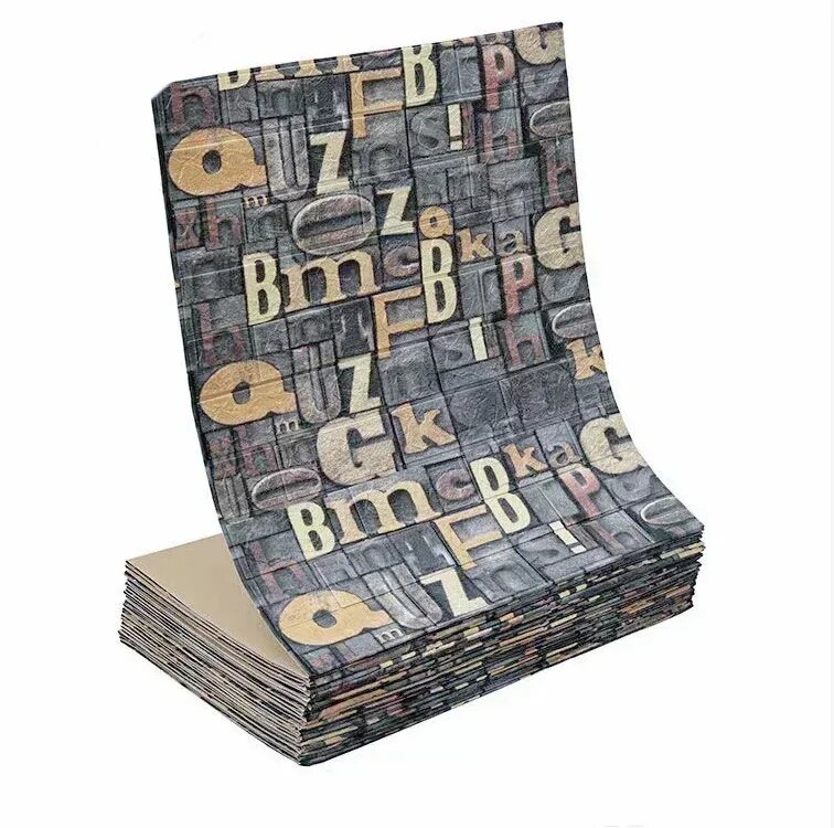 Обои виниловые Letter, 70x5 м, 3D типография