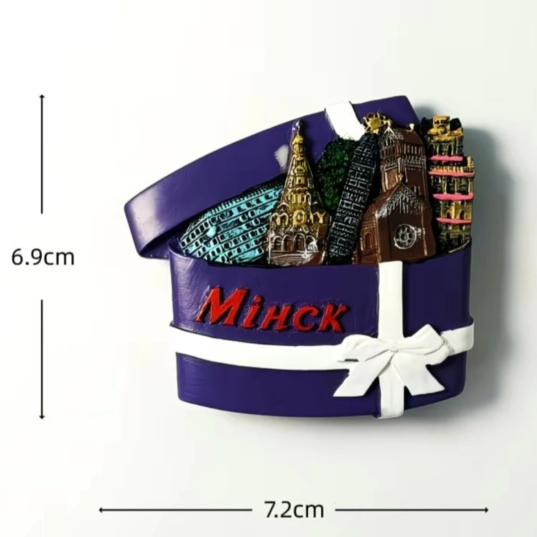 3D магниты на холодильник "Европа Беларусь", смола BY-TTX1003