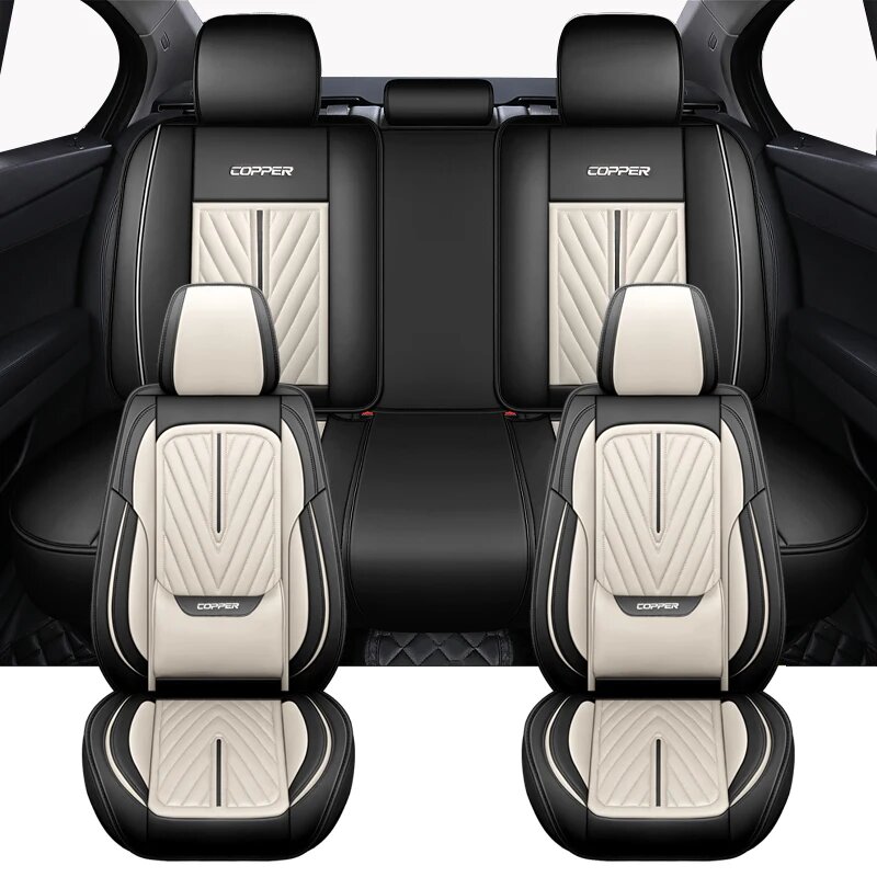 Универсальные роскошные чехлы на автомобильные сиденья для BMW E60 F30 X1 F48 E84 E46 E30 X5 F15 E53 E92 E91 Прочные автомобильные аксессуары для интерьера Stanard-Beige