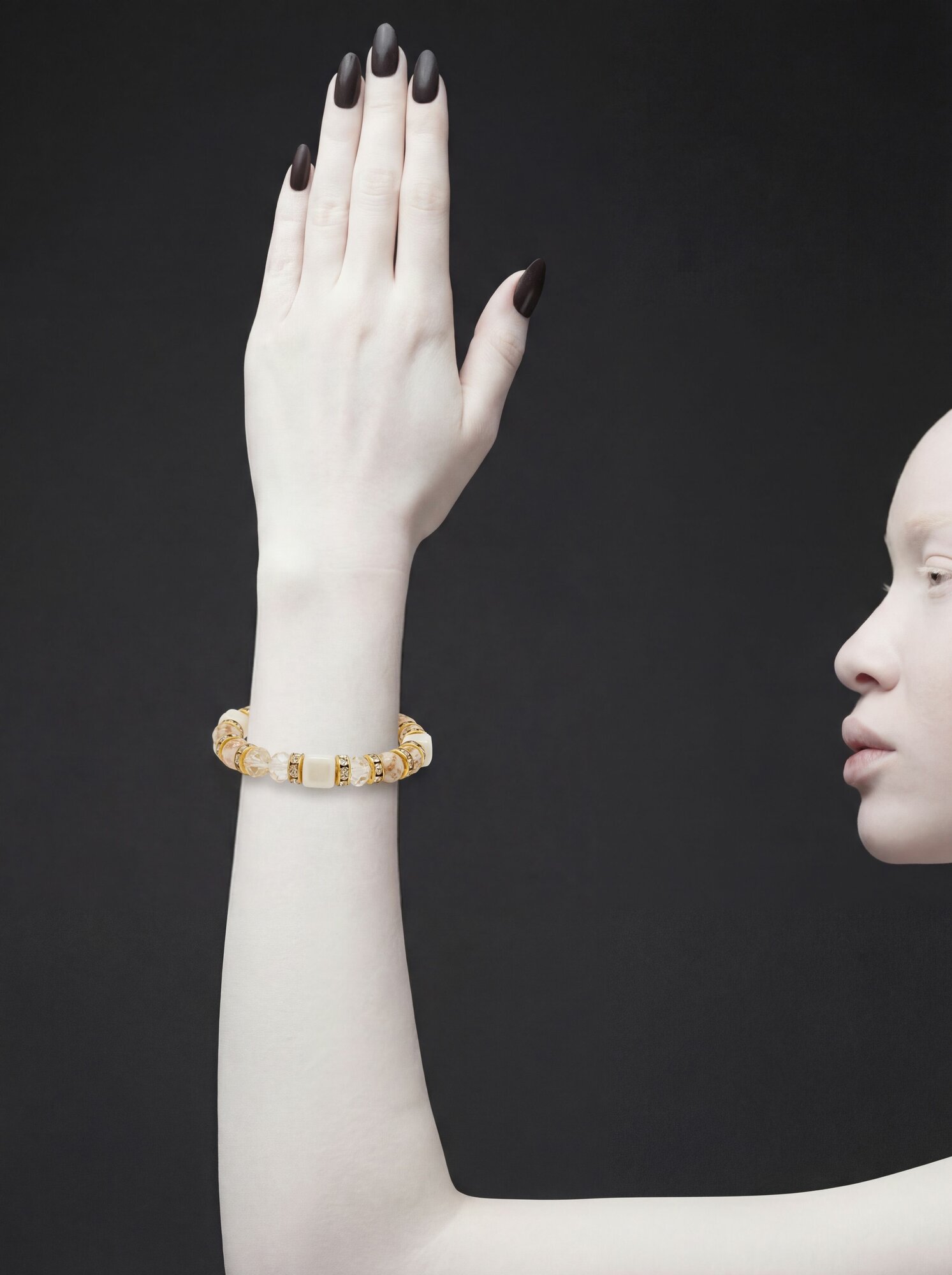 Браслет, кристалл, стекло, керамика, муранское стекло