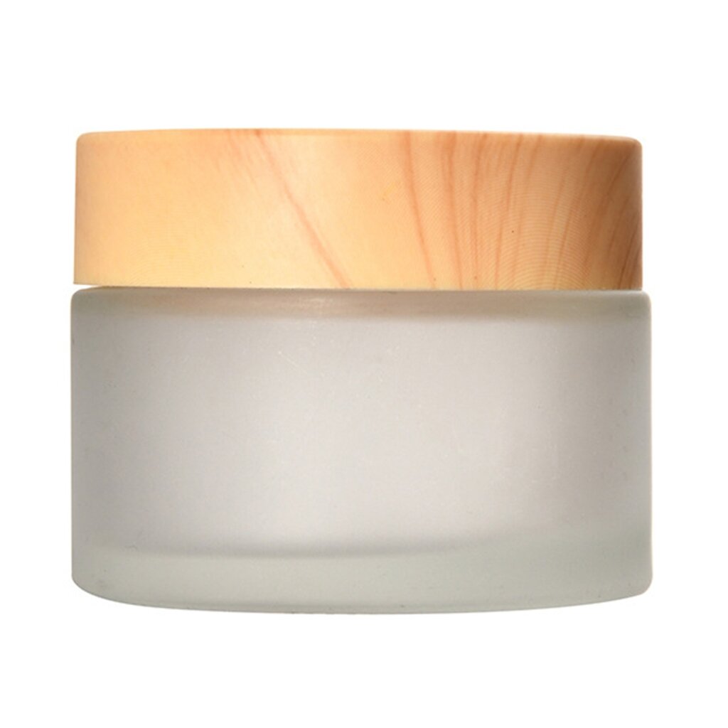 Бутылка для крема с деревянной крышкой и матовым кремом-50 г