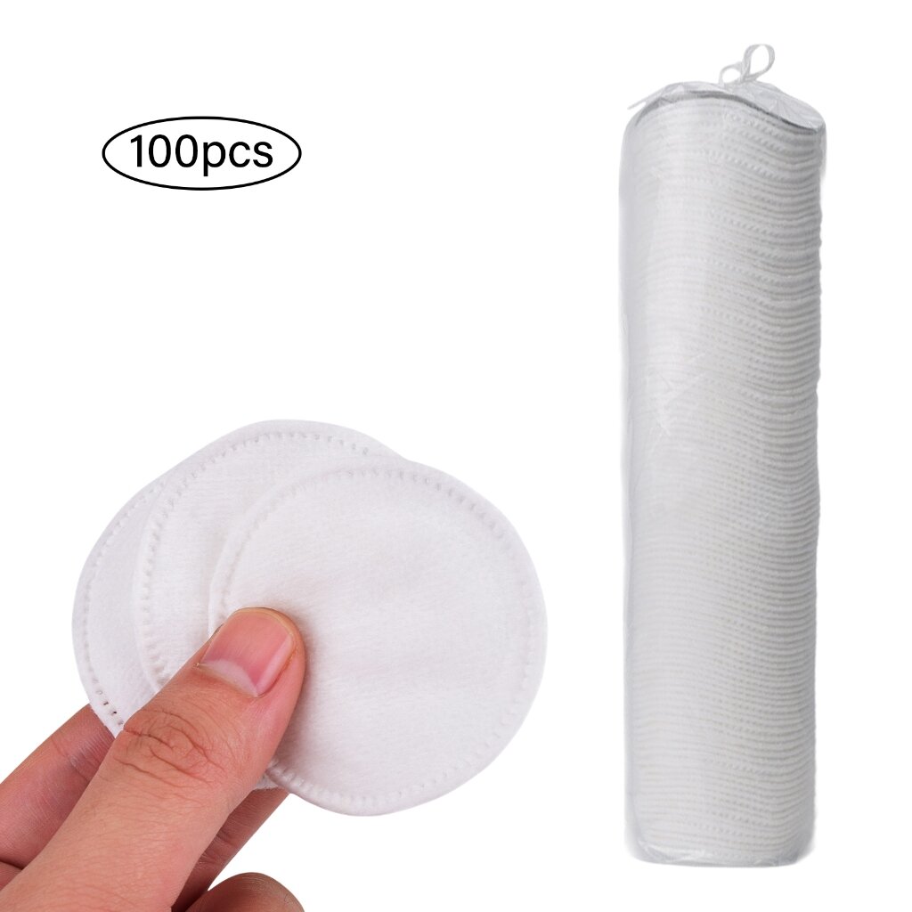 Очищающий диск для снятия макияжа с круглыми фиксирующими краями, очищающий ватный диск-1 упаковка по 100 штук