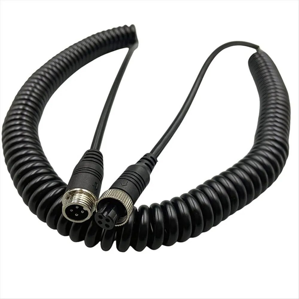 Запчасти бокового зеркала Универсальная установка, арт. Авиационный штекер, пружинный провод для камеры грузовика, изображение заднего вида, 4-контактный, штекер, гнездо, двойной экранированный удлинительный кабель, 10 м