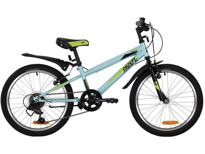 Детский велосипед Novatrack Racer 20, год 2020, цвет Голубой