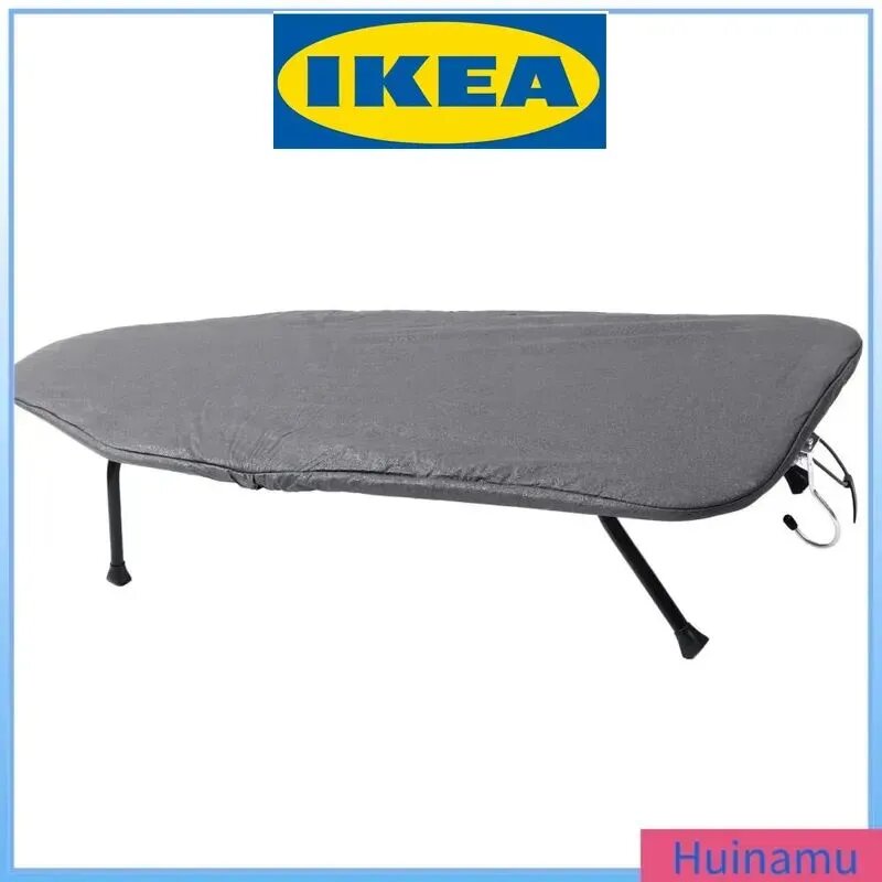 IKEA Гладильная доска раскладная серого цвета с подставкой для утюга, съемный чехол