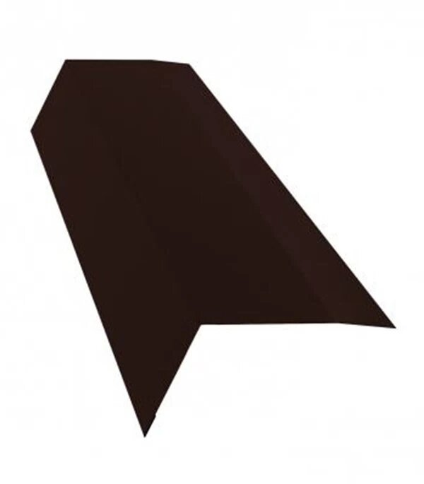 Планка карнизная для металлочерепицы 100х65 мм 2 м коричневая RAL 8017 rooftop matte 424958