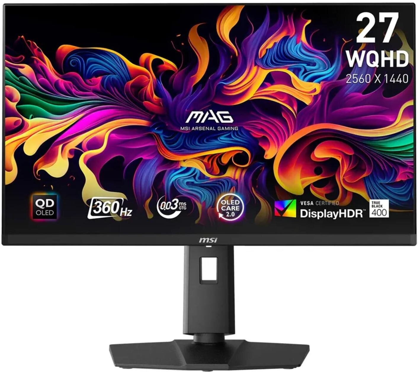 Игровой 27" монитор MSI MAG 271QPX QD-OLED 2560х1440, 360 гц, 0,03 мс (GtG), черный