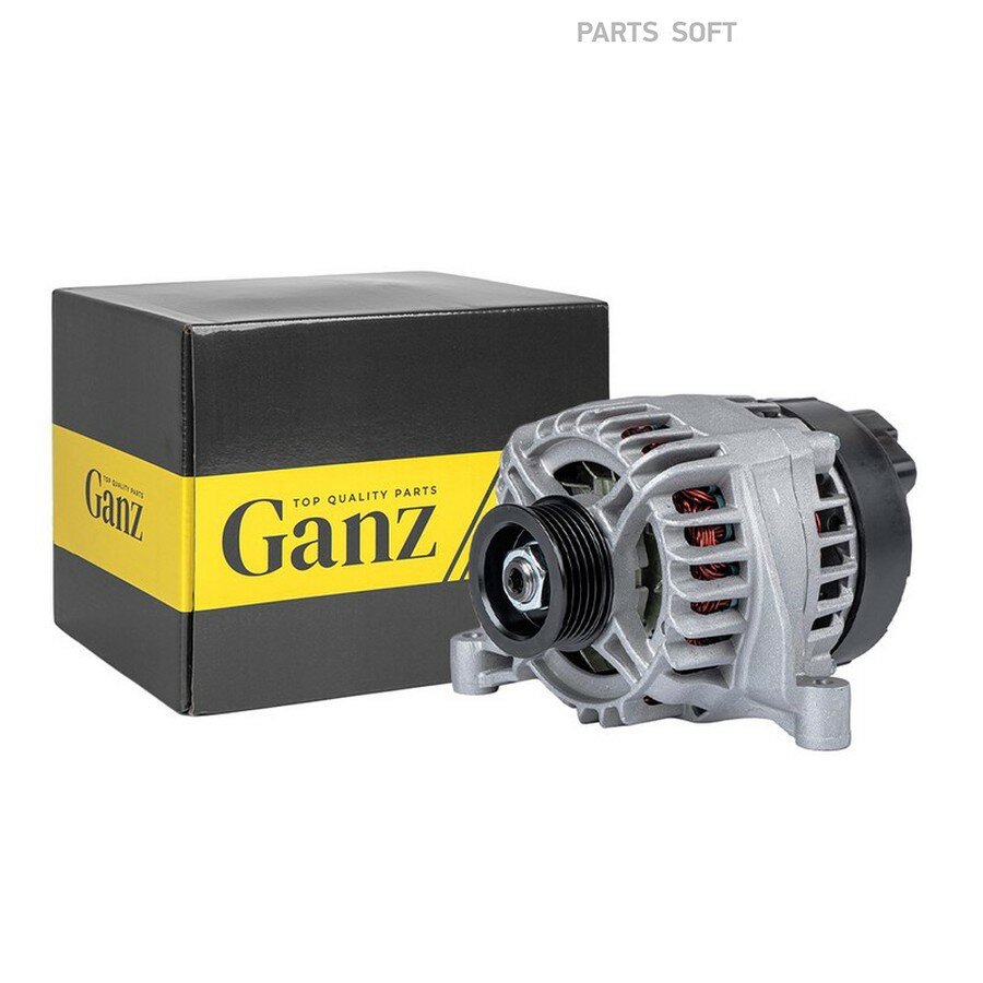 Генератор (12V/105A) FIAT Bravo/Doblo/Punto/Stilo/FORD KA II GANZ GIP13022 от официального дистрибьютора, GANZ, артикул GIP13022