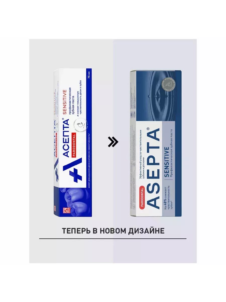 Асепта parodontal сенситив профилактическая зубная паста