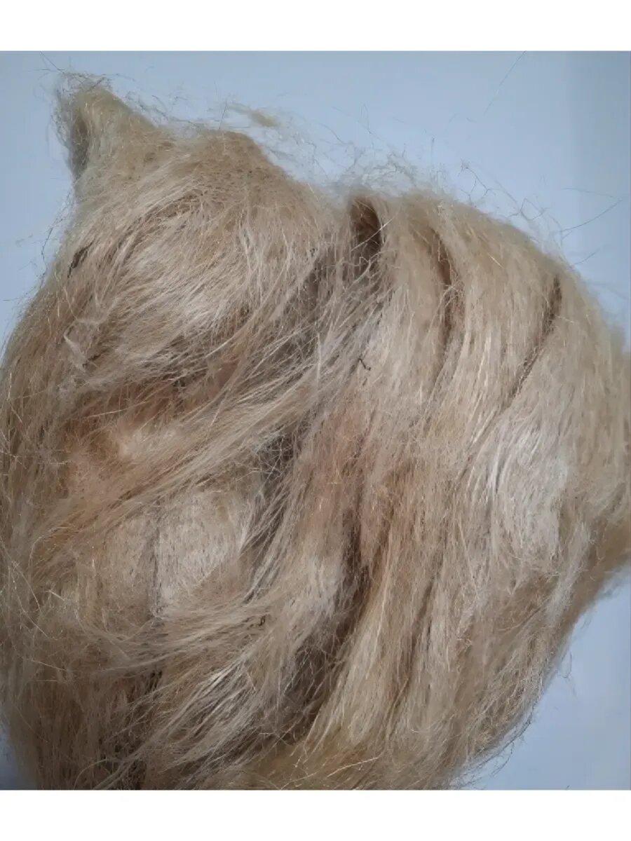 Льняное волокно - 10 г, для волос ватной игрушке, кукле