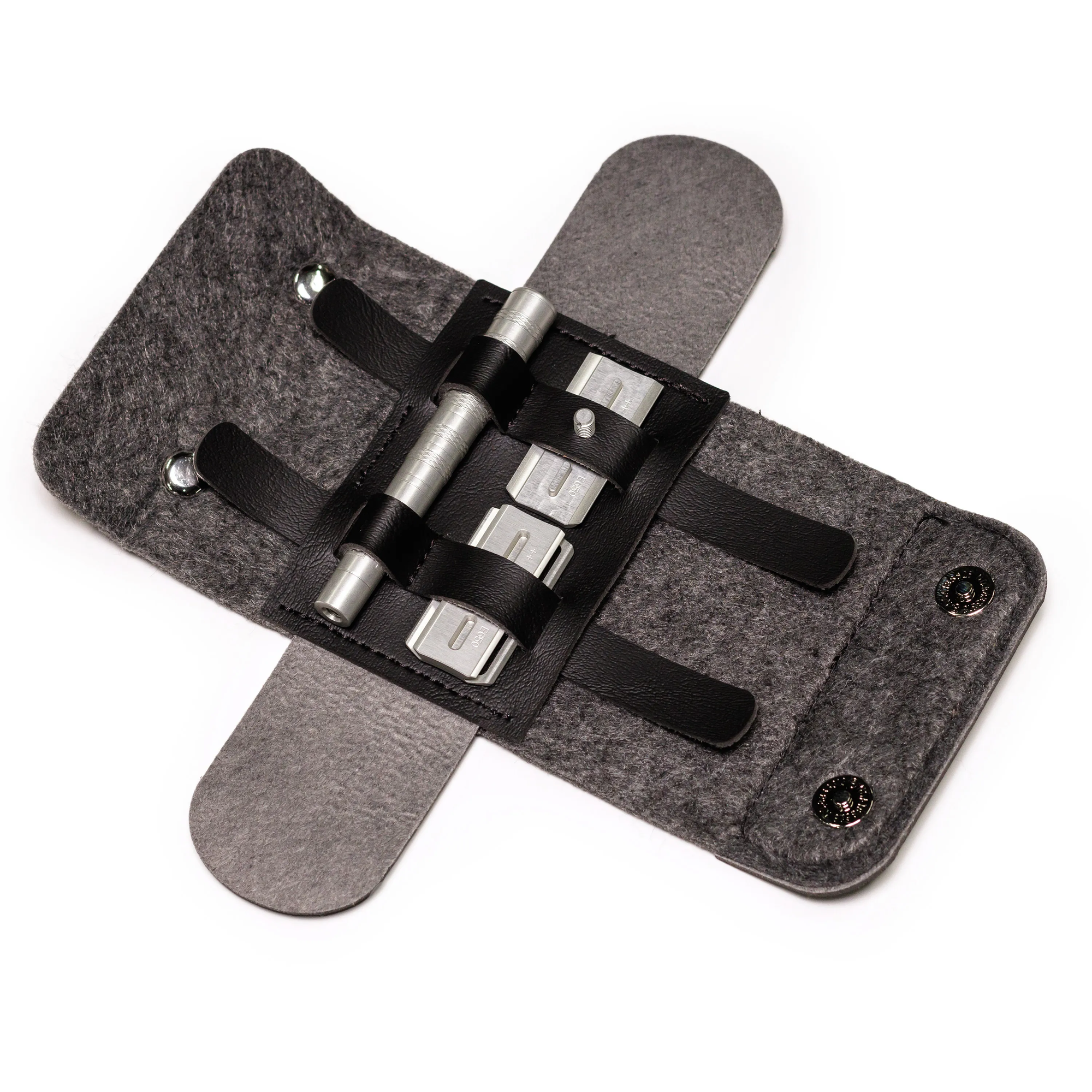 Дорожный чехол для бритвы Henson Shaving, мериносовая шерсть, чёрная кожа