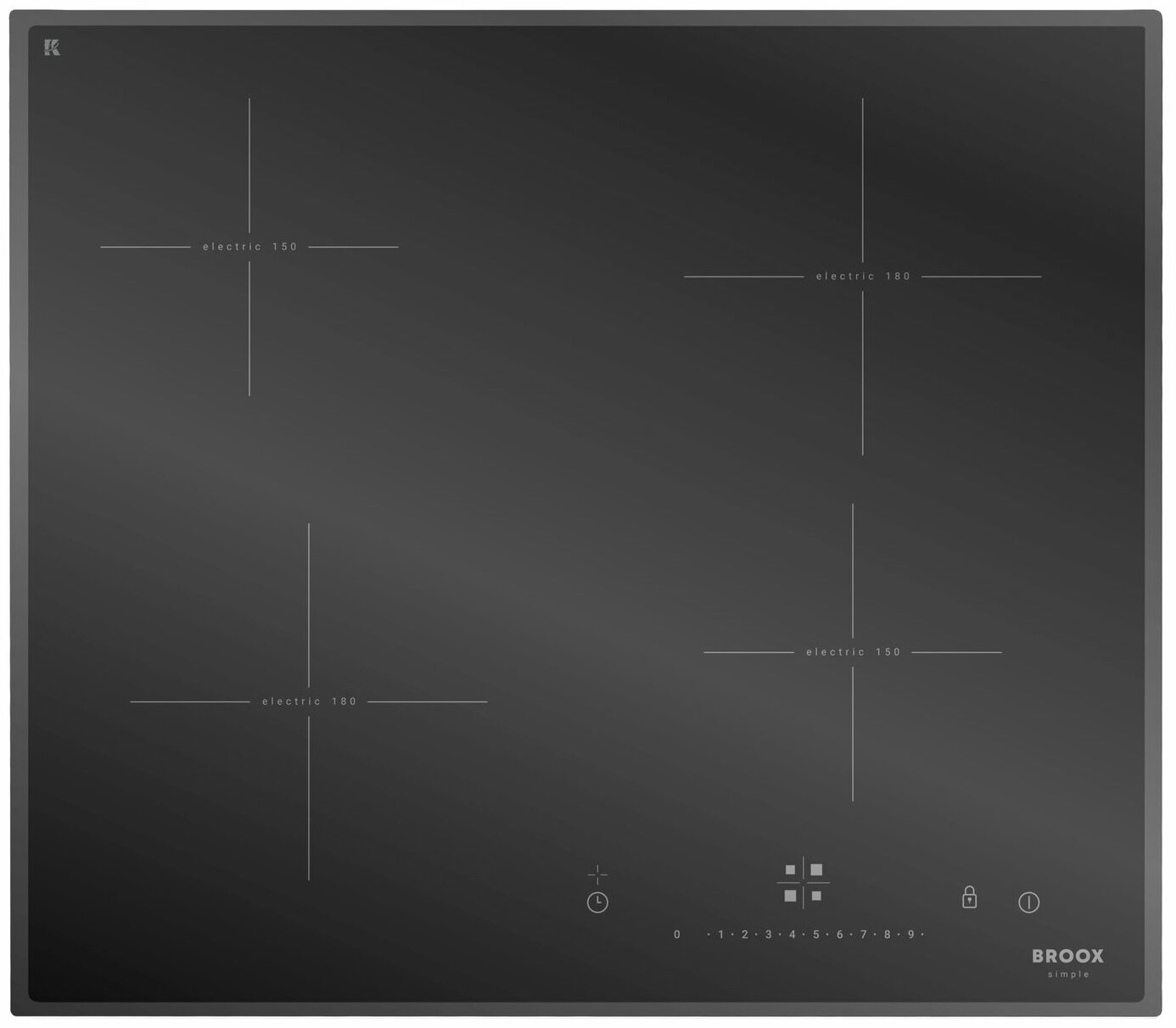 Электрическая варочная панель Broox ПЭВ 45 С черная simple