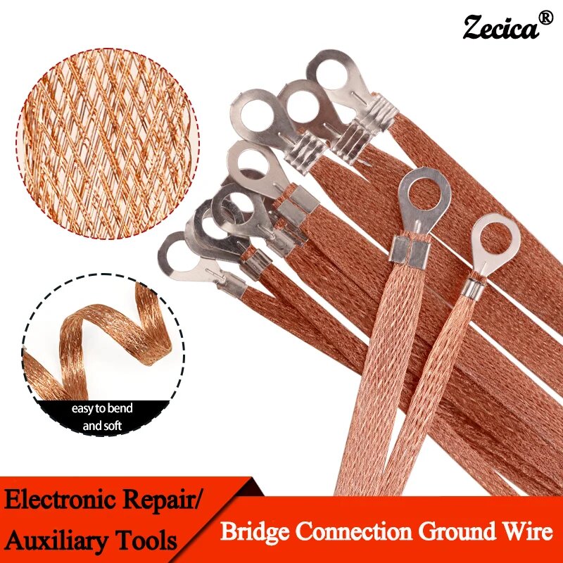 Мостовой соединительный заземляющий провод медный алюминиевый 2.5 4 6 2.5mm2, Length 300mm, 5 pieces