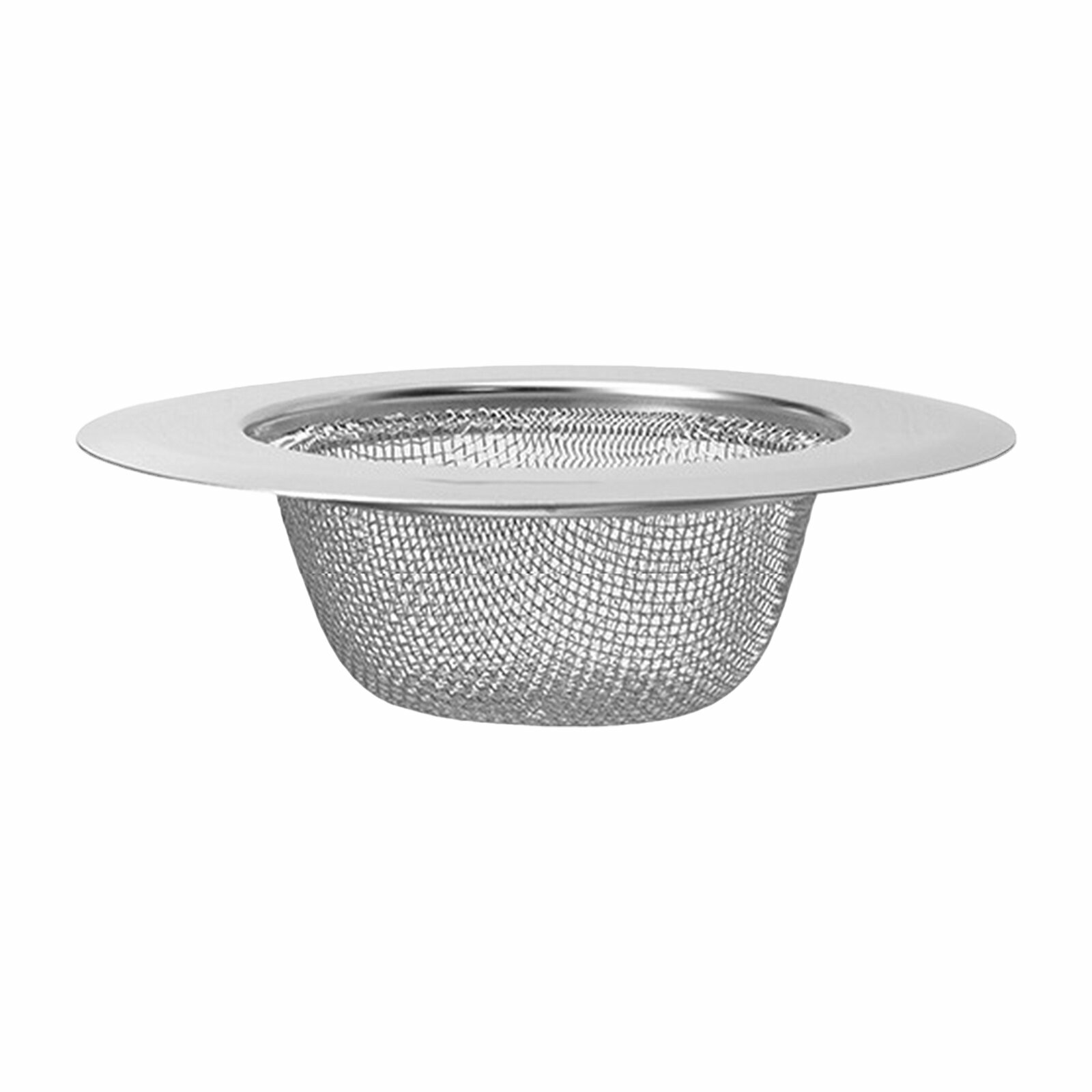 Дренажный фильтр для кухонного раковина из нержавеющей стали, сетчатый стrainer с широким ободом, ловец пищевых остатков, серебристый цвет, круглая форма, размер раковины 7.5-11 см, тип 1 (без крышки) или тип 2 (с крышкой), 1 шт.