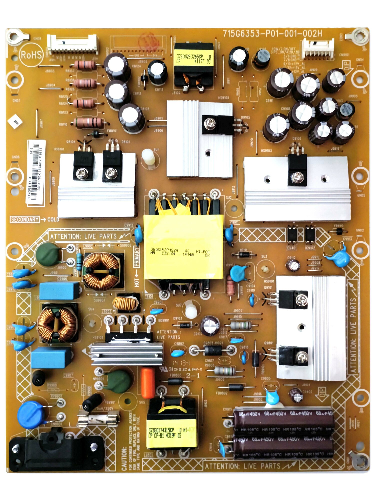 Блок питания 715G6353-P01-001-002H для телевизора Philips 40PFT4509/60